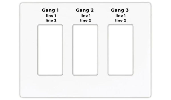 3 gang faceplate with custom engraving – Domotinc-customs
